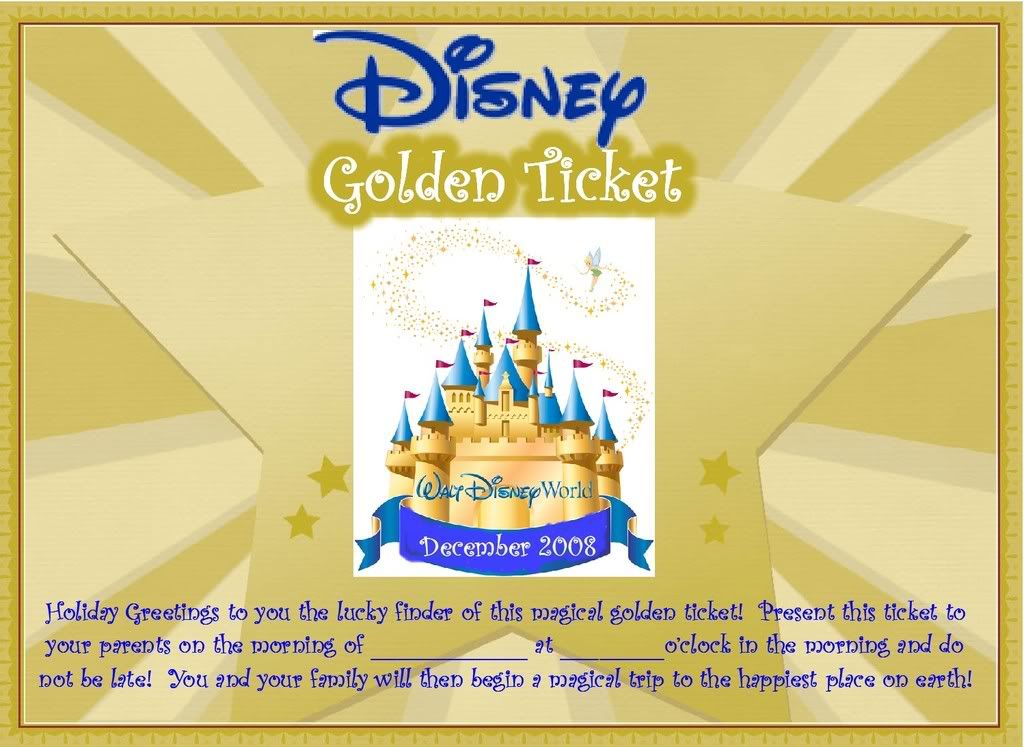 Golden Ticket challenge | The DIS Disney Discussion Forums - DISboards.com