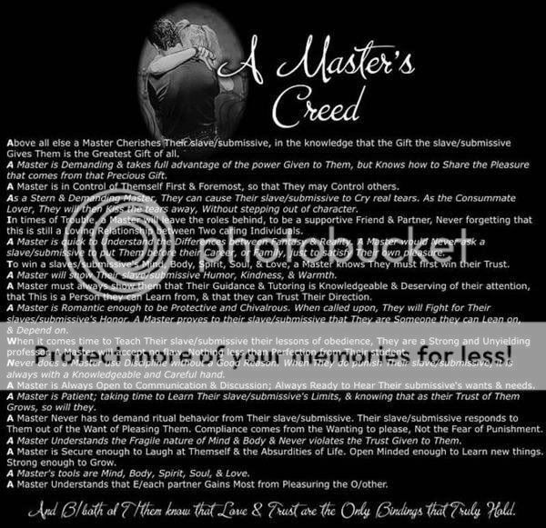 Introduction to BDSM by: Natsuki: The Master's Creed